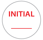 Keller Williams Red Self-Inking Initial Here Rubber Stamp - KWPrinters.com